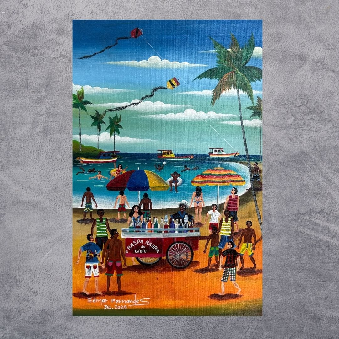 Tela Vendedor de Raspa Raspa- 30 x 20 cm